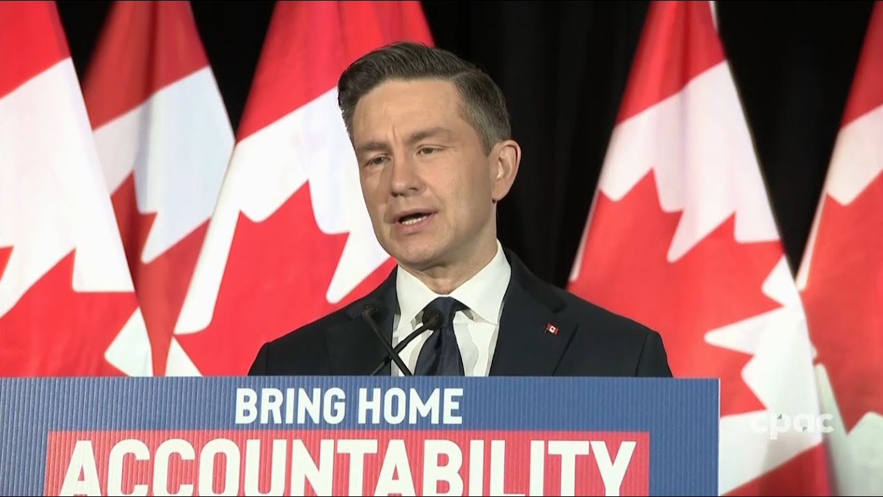 Conservative Leader Pierre Poilievre speaks with reporters in Toronto ...